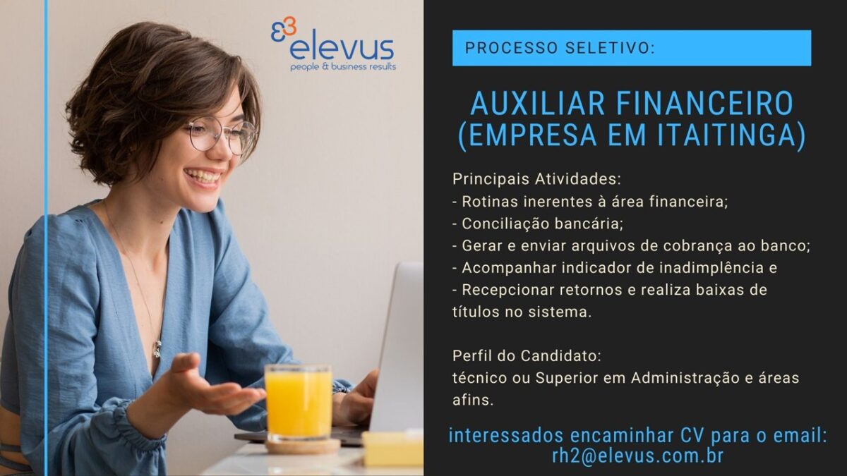 Vaga para Auxiliar Financeiro - Portal Vagas