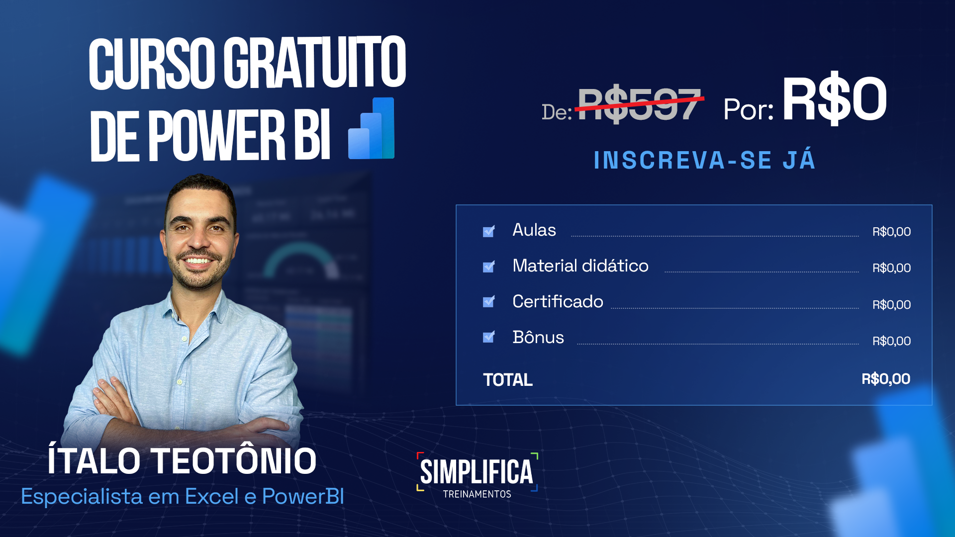 🚨 Curso Gratuito de Power BI com Certificado e Material Didático 🚨 ...